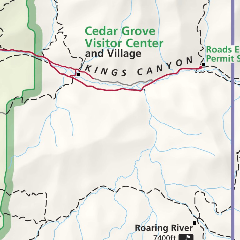 Sequoia and Kings Canyon National Parks Map by US National Park Service ...