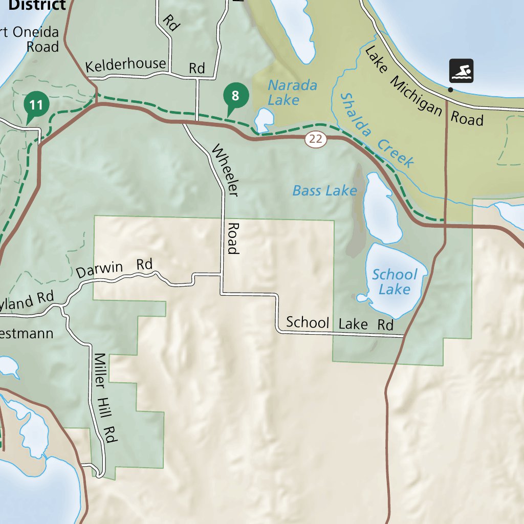 Sleeping Bear Dunes National Lakeshore Map by US National Park Service ...