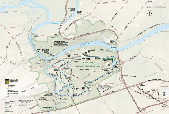 Valley Forge National Historical Park Map by US National Park Service ...