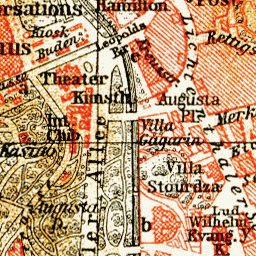 Baden (Baden-Baden) city Map, 1906 by Waldin | Avenza Maps