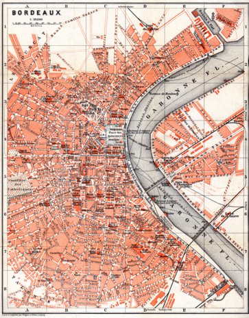 Bordeaux city Map, 1885 by Waldin | Avenza Maps