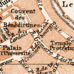 Caen city Map, 1909 by Waldin | Avenza Maps
