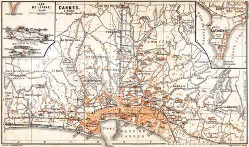 Cannes city Map, 1900 by Waldin | Avenza Maps