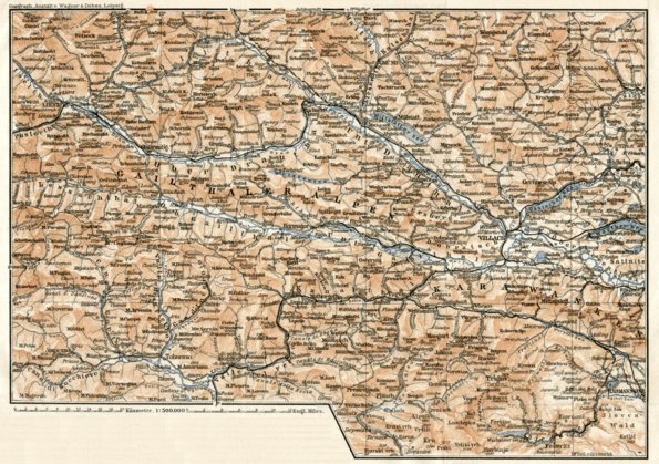 Carinthian Alps (Kärntner Alpen), 1906 Map by Waldin | Avenza Maps