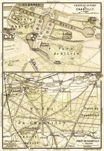 Chantilly, Château de Chantilly Map, 1903 by Waldin | Avenza Maps