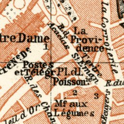 Chartres city Map, 1913 by Waldin | Avenza Maps