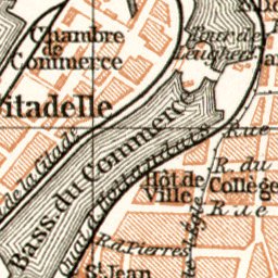 Dunkerque (Dunkirk) city Map, 1909 by Waldin | Avenza Maps