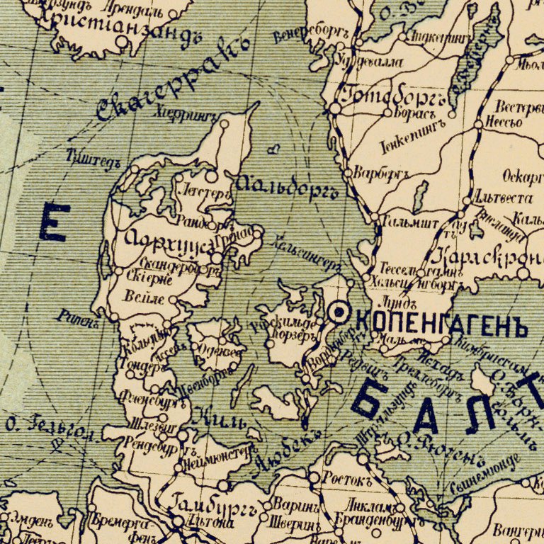 Europe. Railways and waterways Map, 1903 by Waldin | Avenza Maps