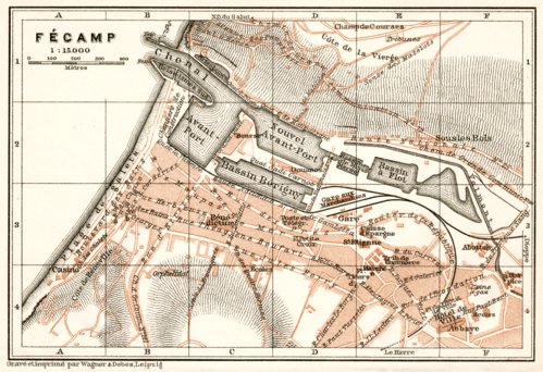 Fécamp city map, 1909 by Waldin | Avenza Maps