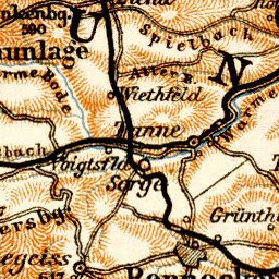 Harz mountains Map, 1906 by Waldin | Avenza Maps