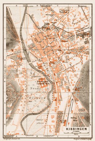 Kissingen city Map, 1909 by Waldin | Avenza Maps