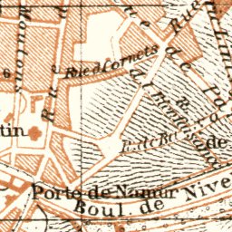 Louvain (Leuven) town plan, 1909 Map by Waldin | Avenza Maps