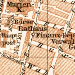 Lübeck city Map, 1911 by Waldin | Avenza Maps