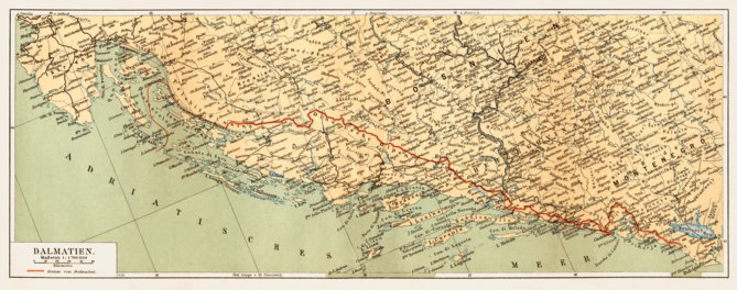 Map of Dalmatia, 1903 by Waldin | Avenza Maps