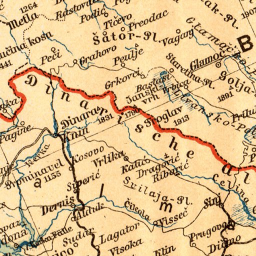 Map of Dalmatia, 1903 by Waldin | Avenza Maps
