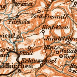 Map of the Bavarian Forest (Bayerischer Wald), 1909 by Waldin | Avenza Maps