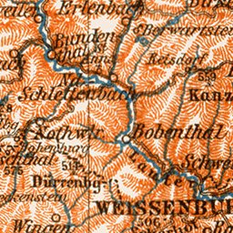 Map of the Bavarian Rhine-Palatinate (Bayerische Rheinpfalz), 1909 by ...