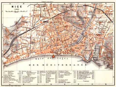 Nice city Map, 1900 by Waldin | Avenza Maps