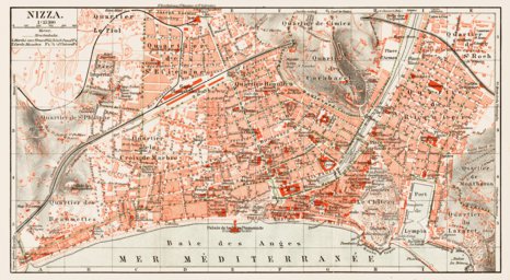 Nice city Map, 1913 (1:15,300 scale) by Waldin | Avenza Maps