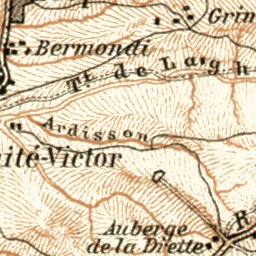 Nice, Menton and environs Map with Map inset of Monaco and Monte Carlo ...