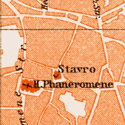 Nikosia (Lefkosia, Lefkoşa) town plan, 1914 Map by Waldin | Avenza Maps