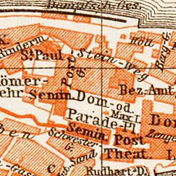 Passau city Map, 1909 by Waldin | Avenza Maps