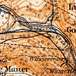Taunus Mountains Map, 1905 by Waldin | Avenza Maps