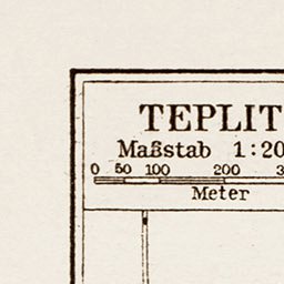 Teplitz (Teplice) town plan, 1903 Map by Waldin | Avenza Maps