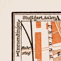Ulm city Map, 1909 by Waldin | Avenza Maps