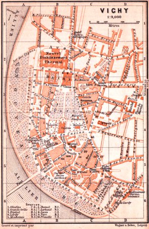 Vichy city Map, 1900 by Waldin | Avenza Maps