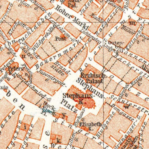 Vienna (Wien) city Map, 1913 by Waldin | Avenza Maps