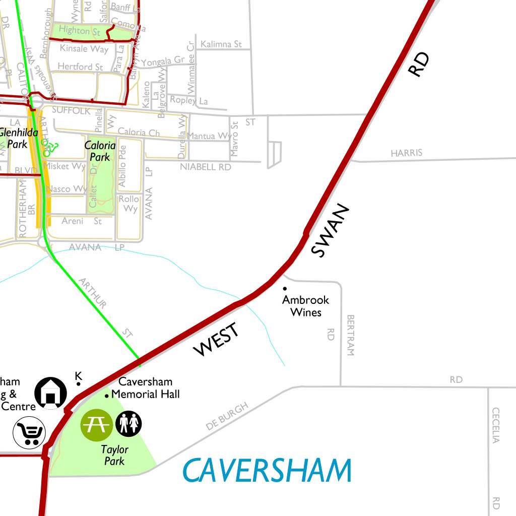 City of Swan - South Walking Cycling Map by Western Australia ...