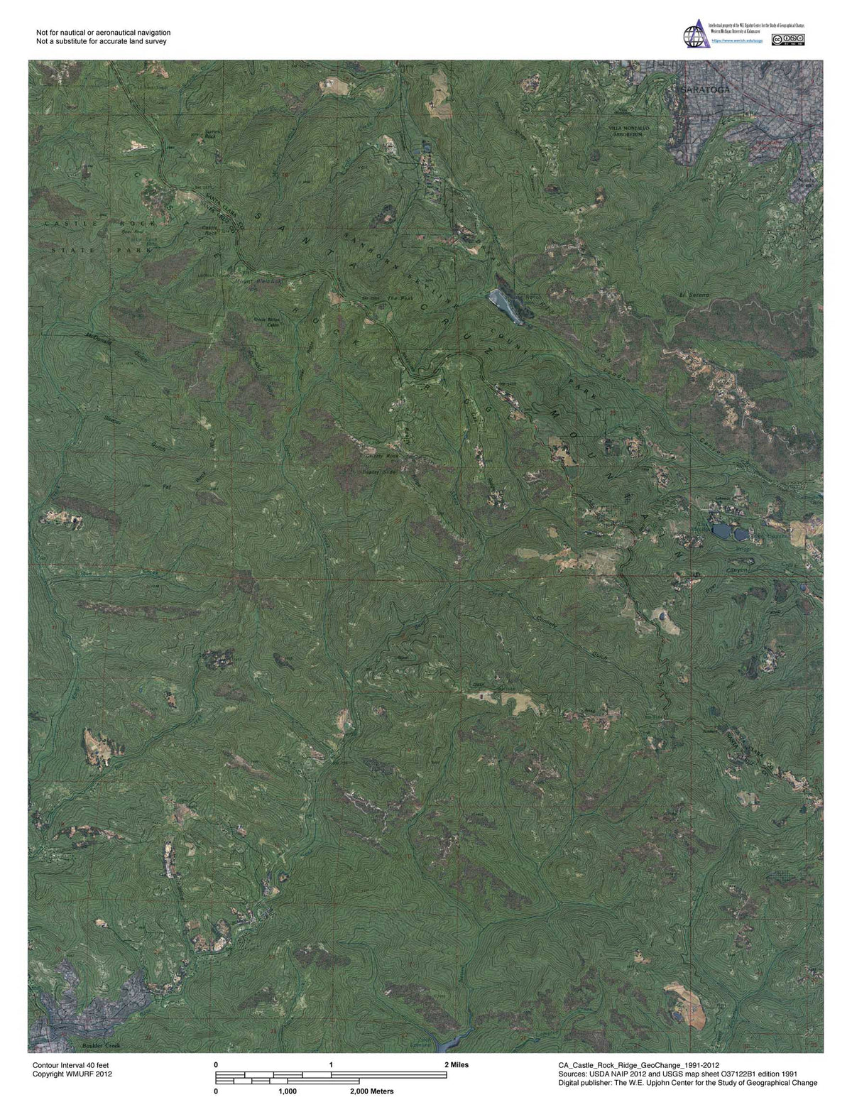 Castle Rock State Park - CA (Bundle) Map by Western Michigan University ...