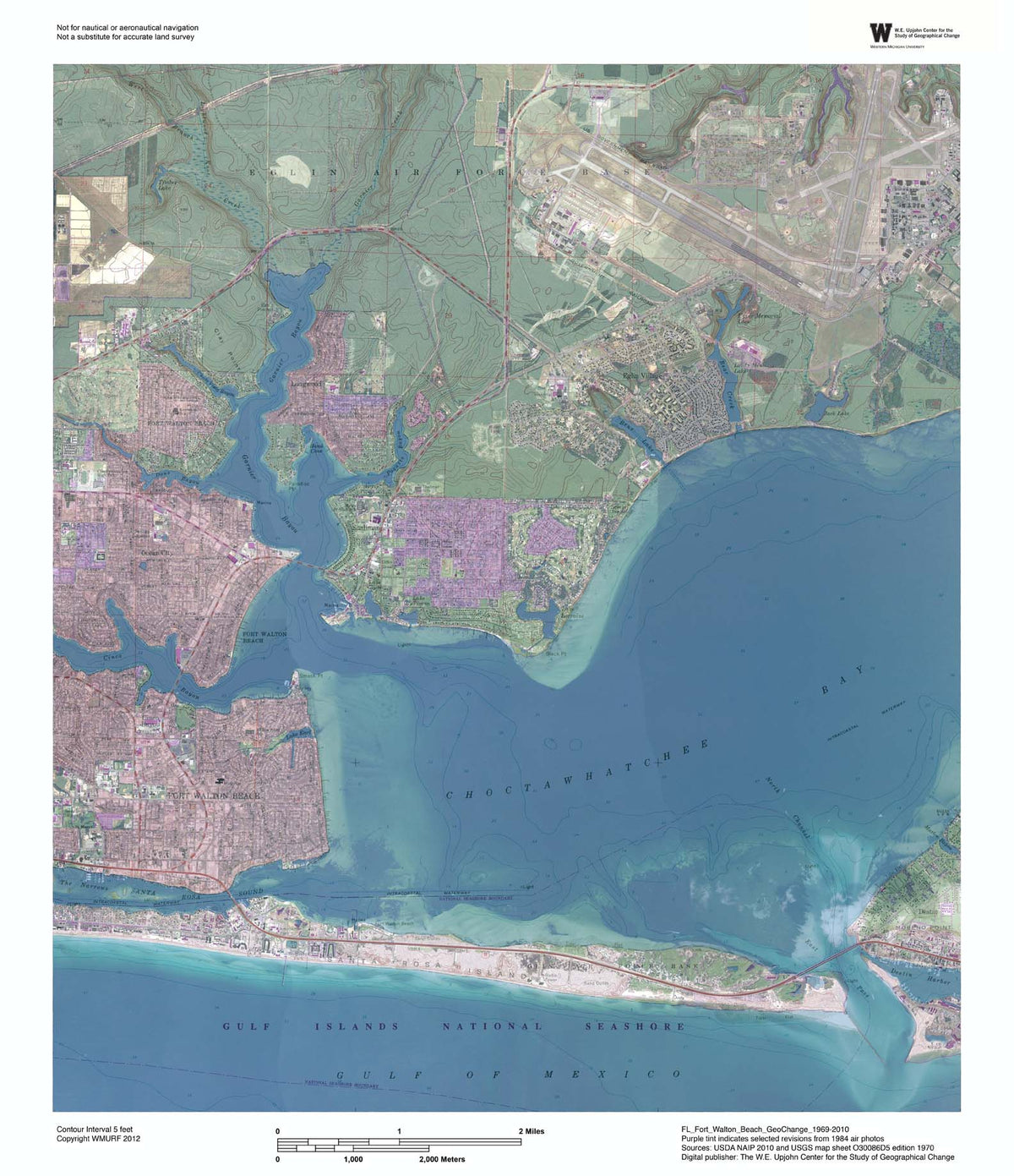Choctawhatchee Bay, Florida (Bundle) Map by Western Michigan University ...