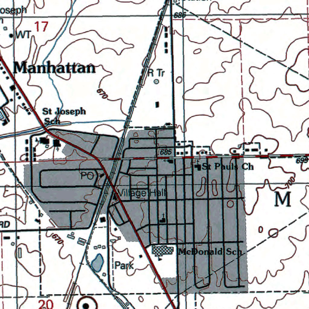 IL-Manhattan: Authoritative US Topos 1990 Map by Western Michigan ...