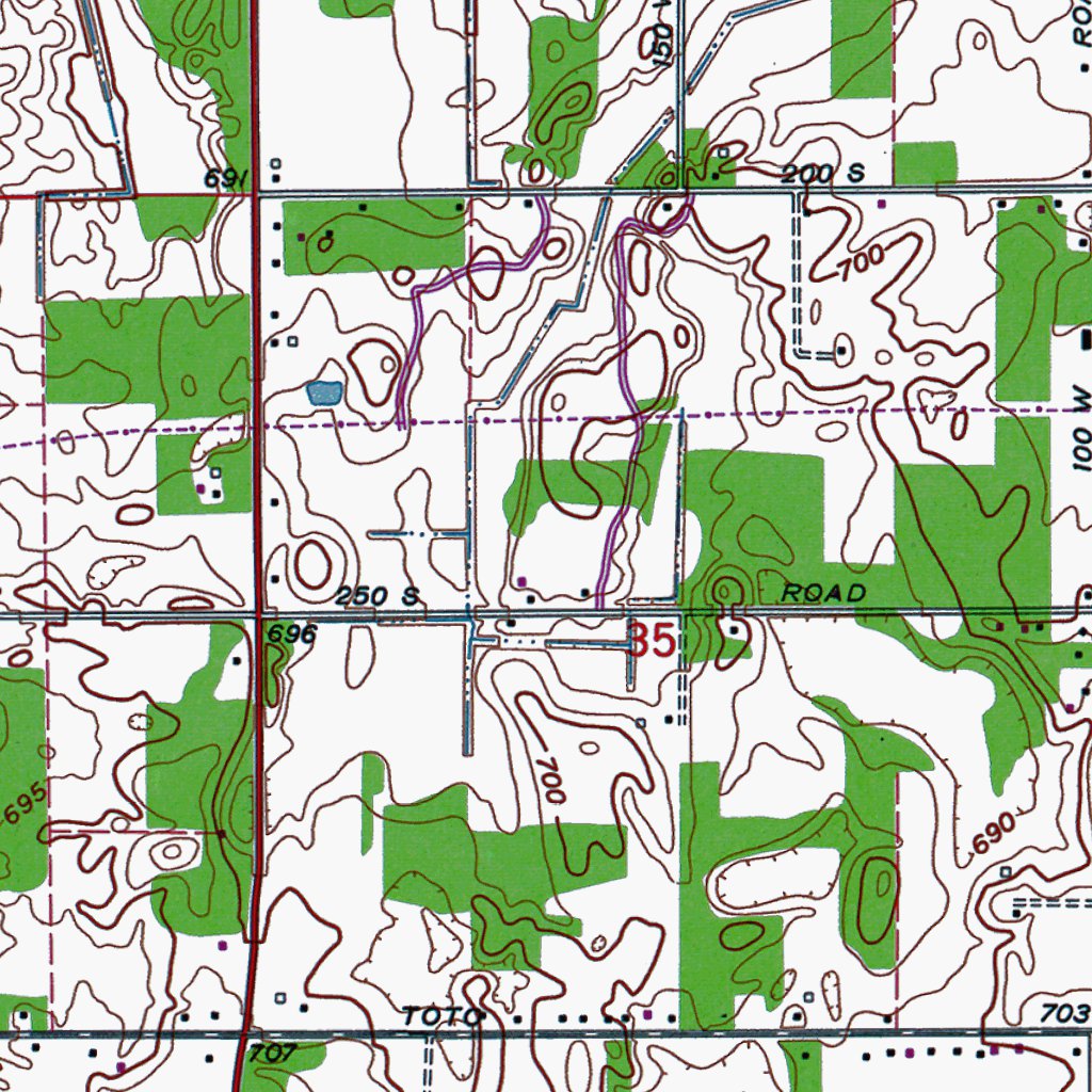 IN-Knox West: Authoritative US Topos 1969 Map by Western Michigan ...