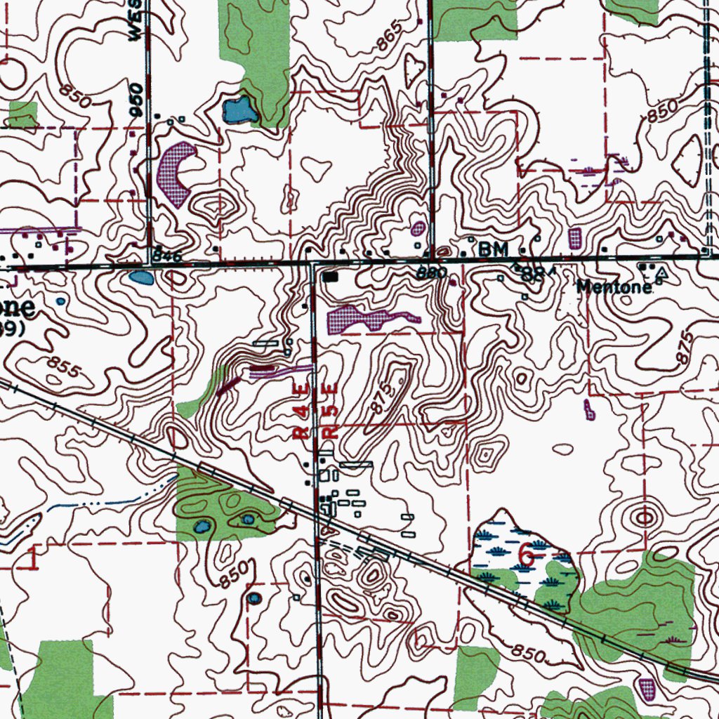 IN-Mentone: Authoritative US Topos 1959 Map by Western Michigan ...