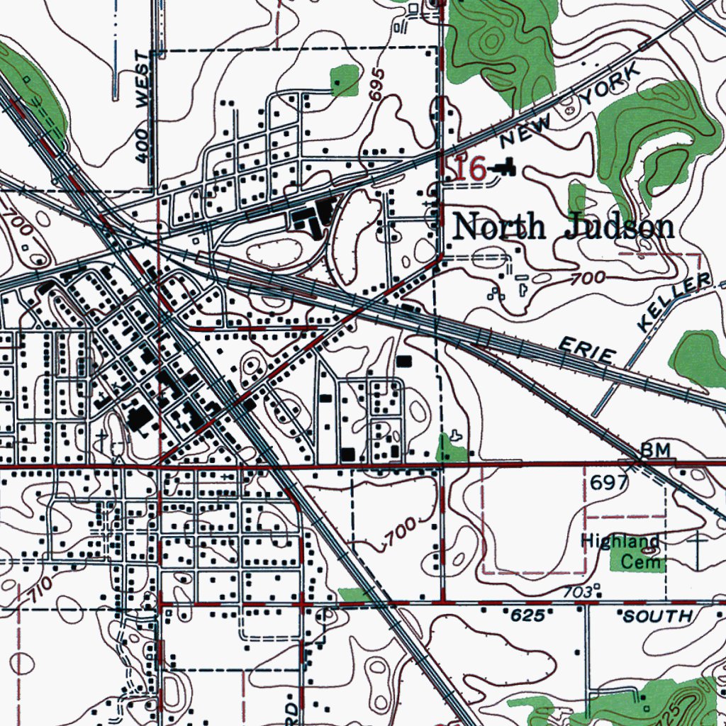 IN-North Judson: Authoritative US Topos 1959 Map by Western Michigan ...