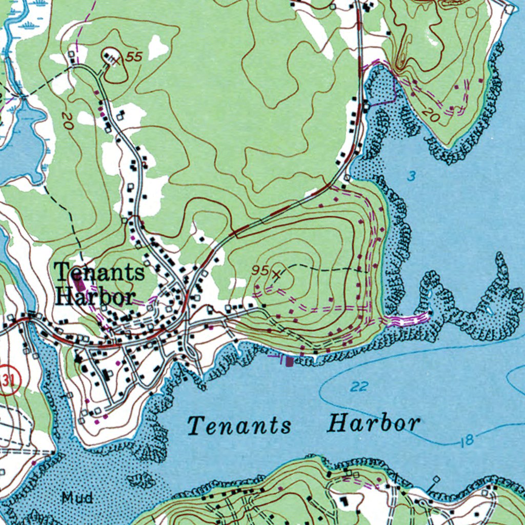 ME-Tenants Harbor: Authoritative US Topos 1955 Map by Western Michigan ...