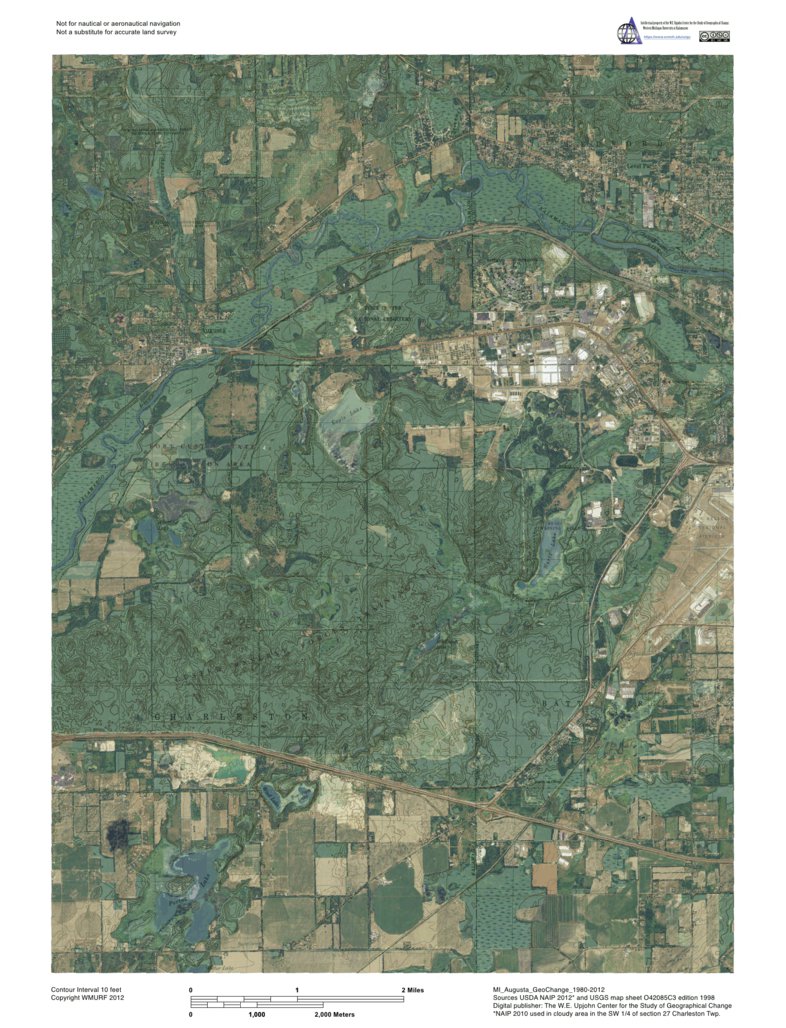 MI-Augusta: GeoChange 1980-2012 Map by Western Michigan University | Avenza Maps