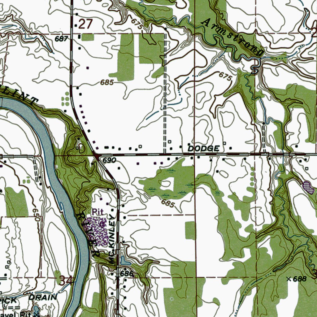 MI-Birch Run South: Authoritative US Topos 1969 Map by Western Michigan ...
