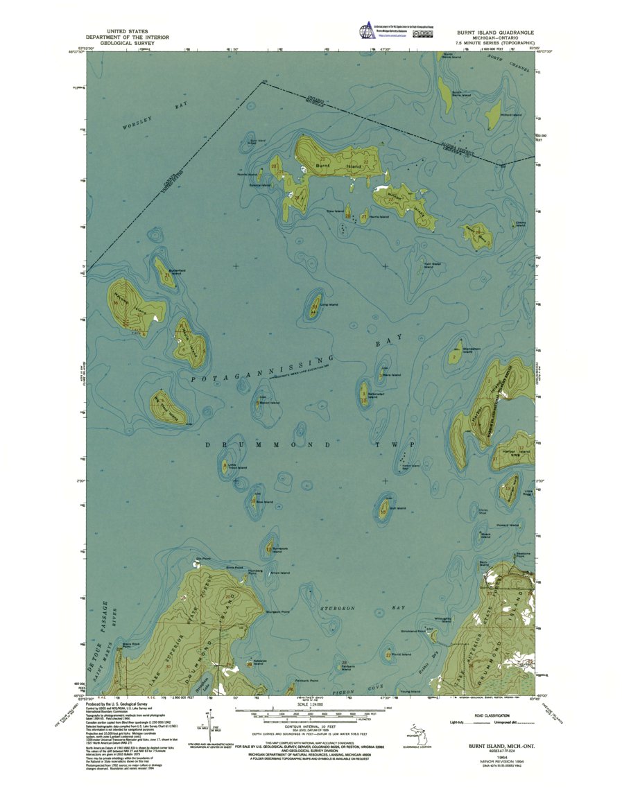 MI-Burnt Island: Authoritative US Topos 1964 Map by Western Michigan ...