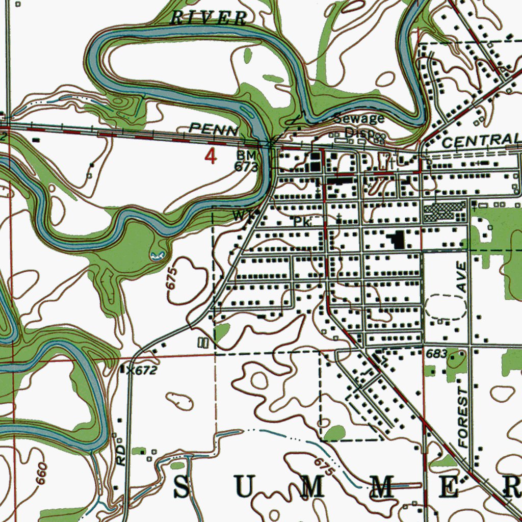 MI-Dundee: Authoritative US Topos 1972 Map by Western Michigan ...