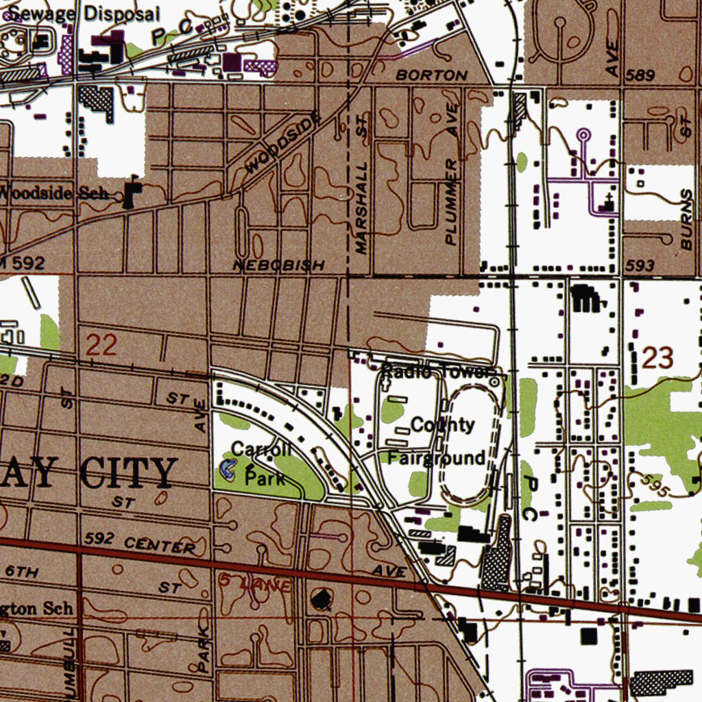 MI-Essexville: Authoritative US Topos 1967 Map by Western Michigan ...