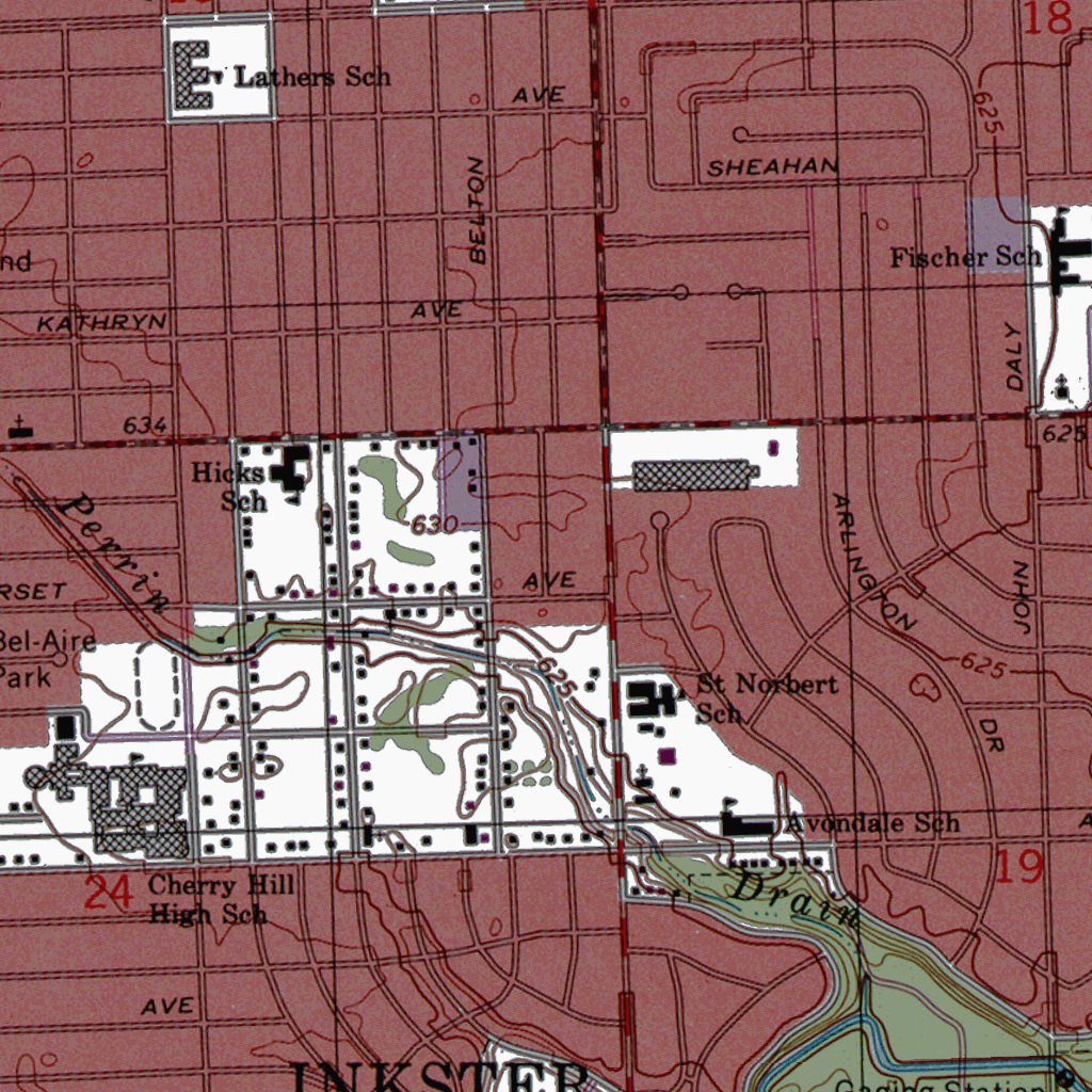 MI-Inkster: Authoritative US Topos 1996 Map by Western Michigan ...