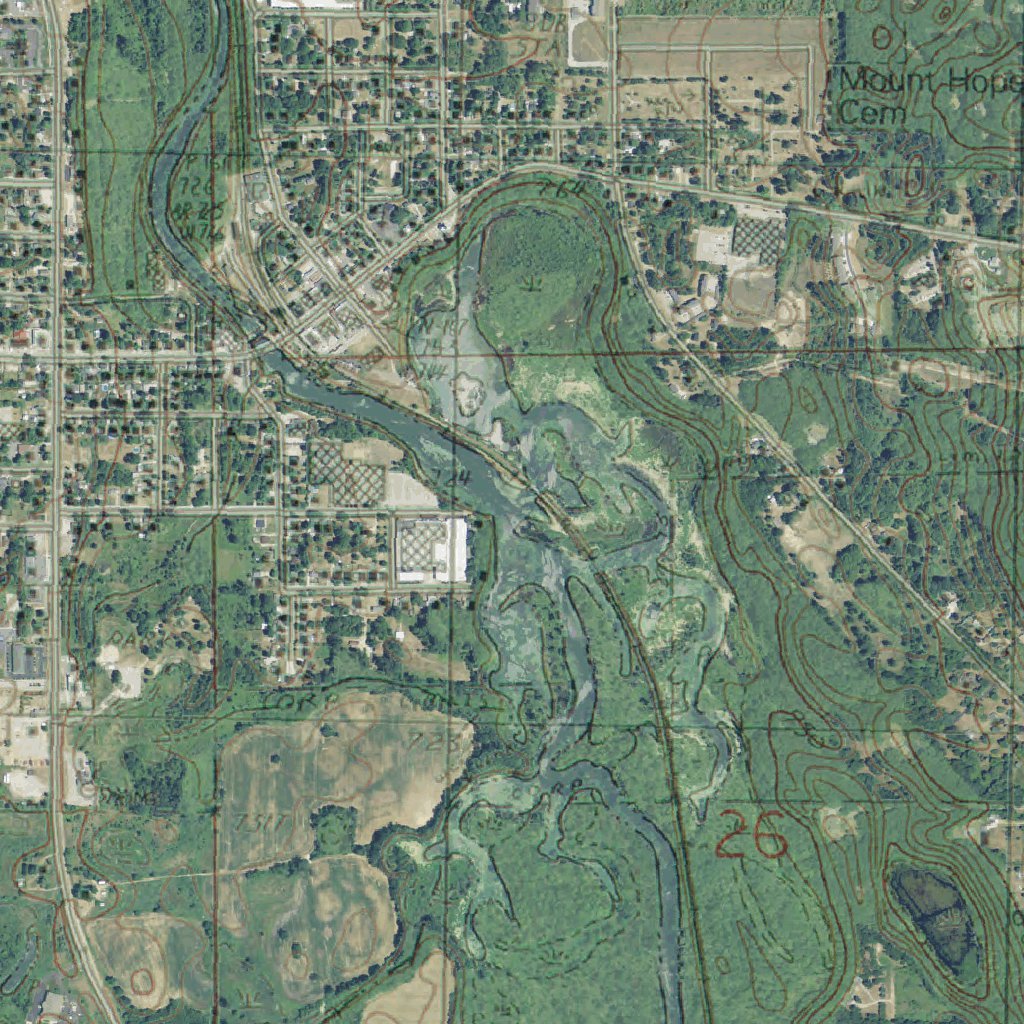 MI-Middleville: GeoChange 1980-2012 Map by Western Michigan University | Avenza Maps