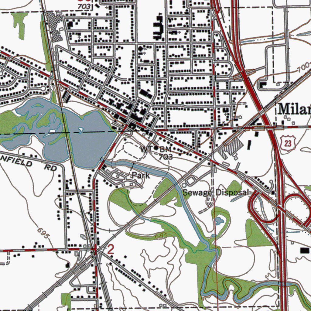 MI-Milan: Authoritative US Topos 1967 Map by Western Michigan ...