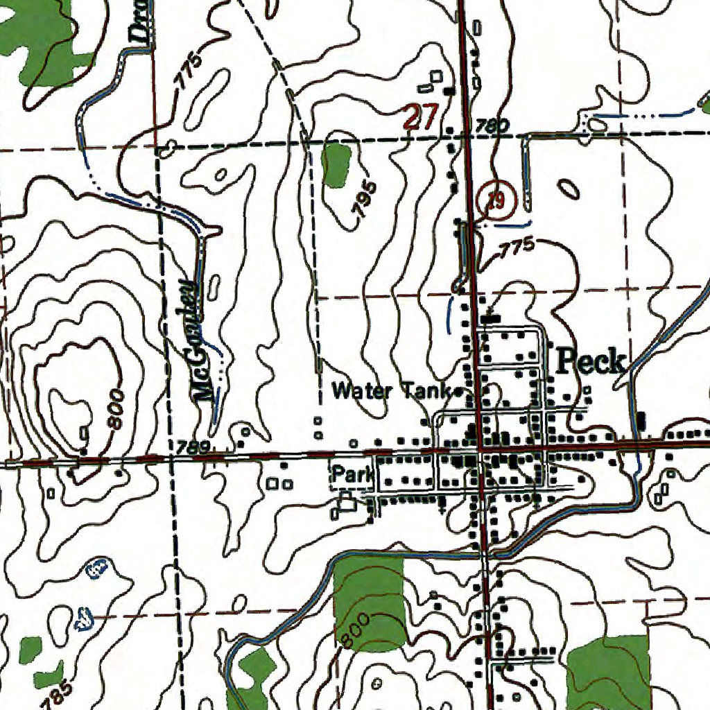 MI-Peck: Authoritative US Topos 1963 Map by Western Michigan University ...