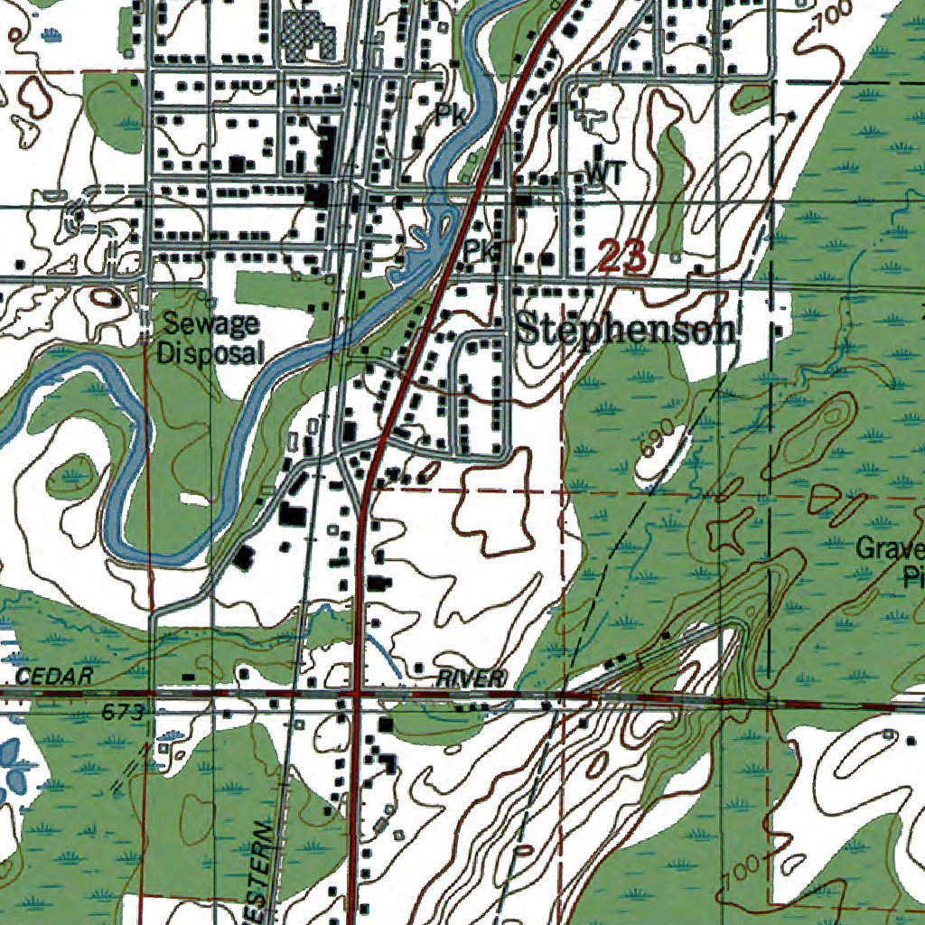 MI-Stephenson: Authoritative US Topos 1982 Map by Western Michigan ...