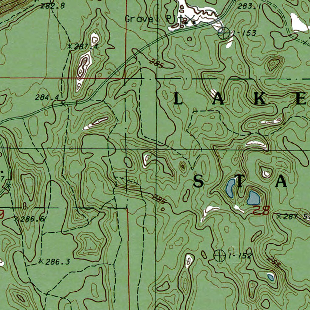 MI-Trappers Lake: Authoritative US Topos 1983 Map by Western Michigan ...